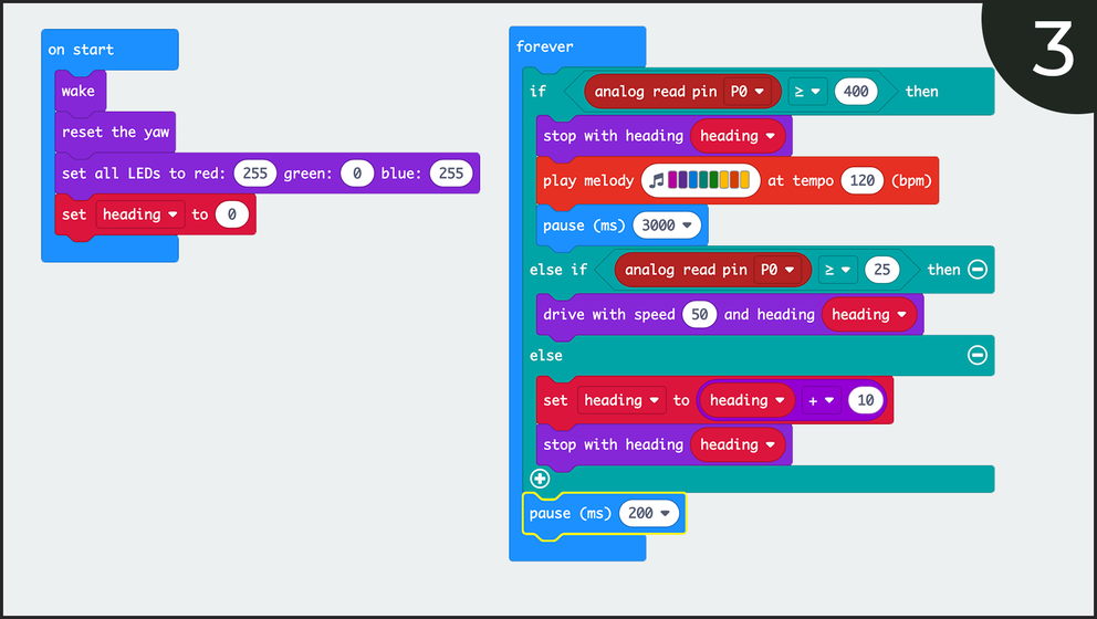 RVR+ & MakeCode - Proximity Bit and Movement